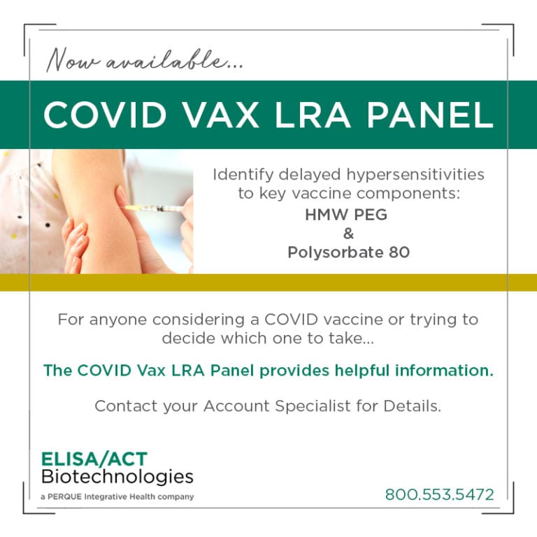 COVID Vax Panel | ELISA/ACT Biotechnologies